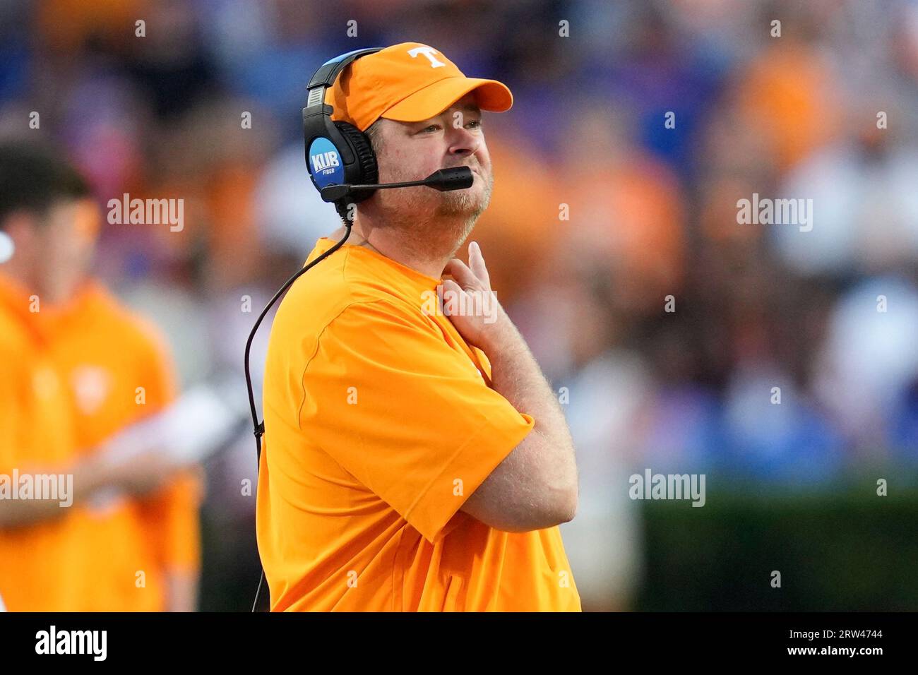 Tennessee head coach Josh Heupel watches play from the sideline during ...
