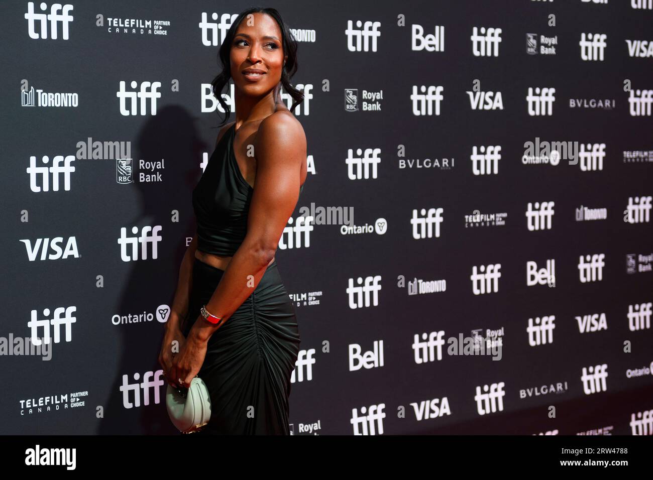 Sasha Exeter arrives at the premiere of "Sly" at Roy Thomson Hall ...