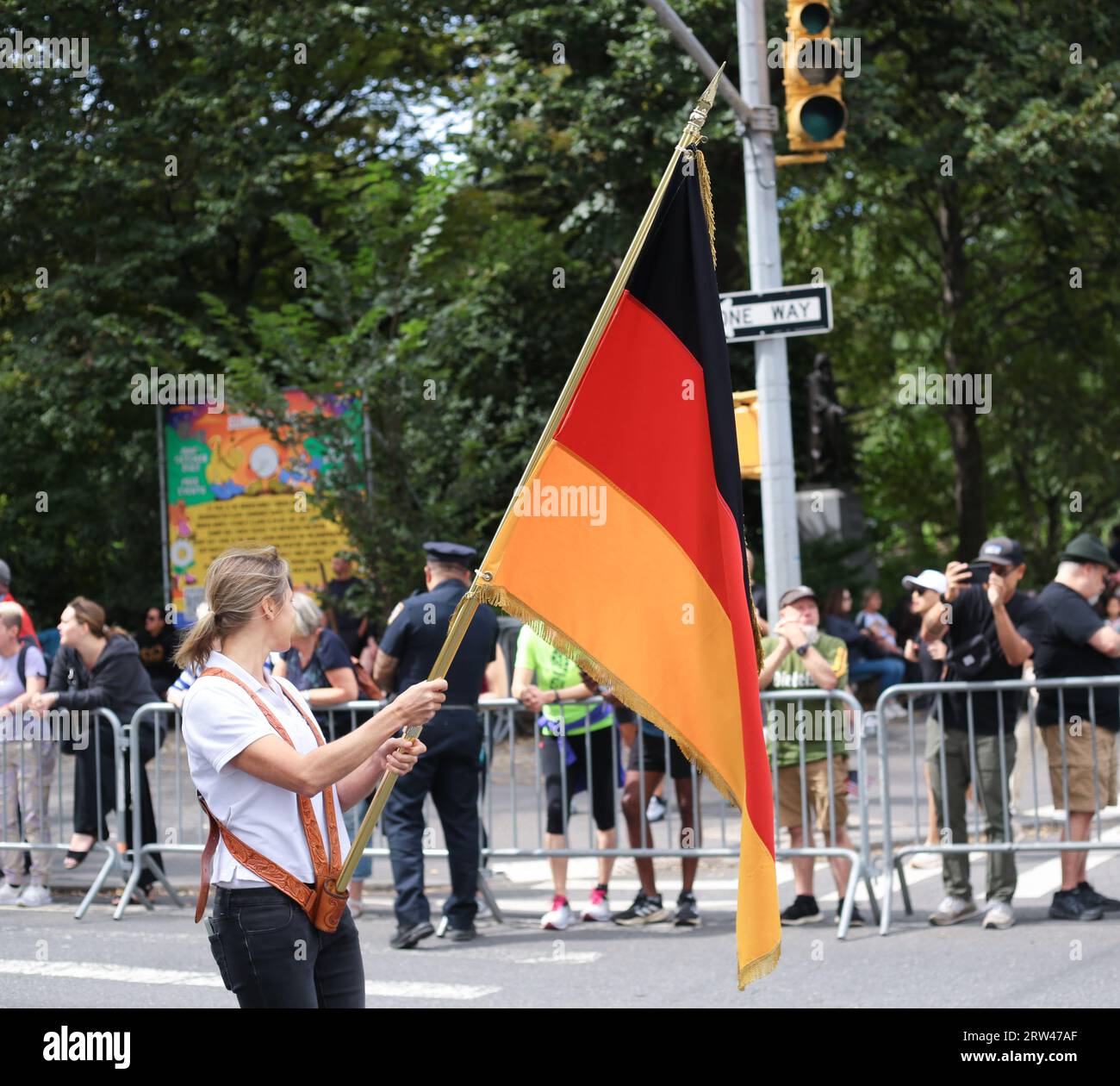 American national flags and flags of the new germany hi-res stock ...