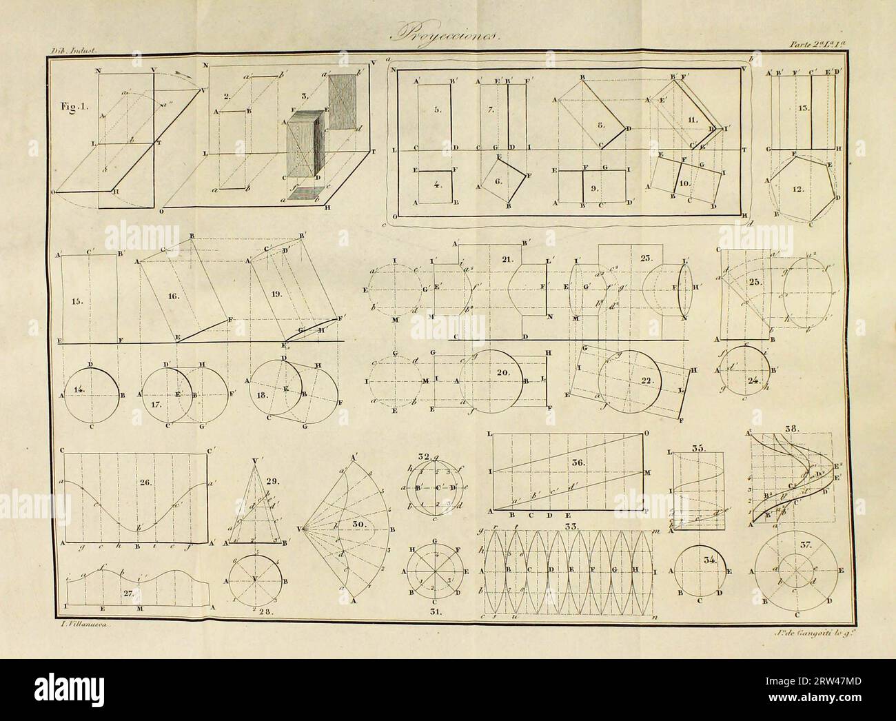 Dibujo geométrico aplicado a las artes ; Curso de dibujo industrial ...