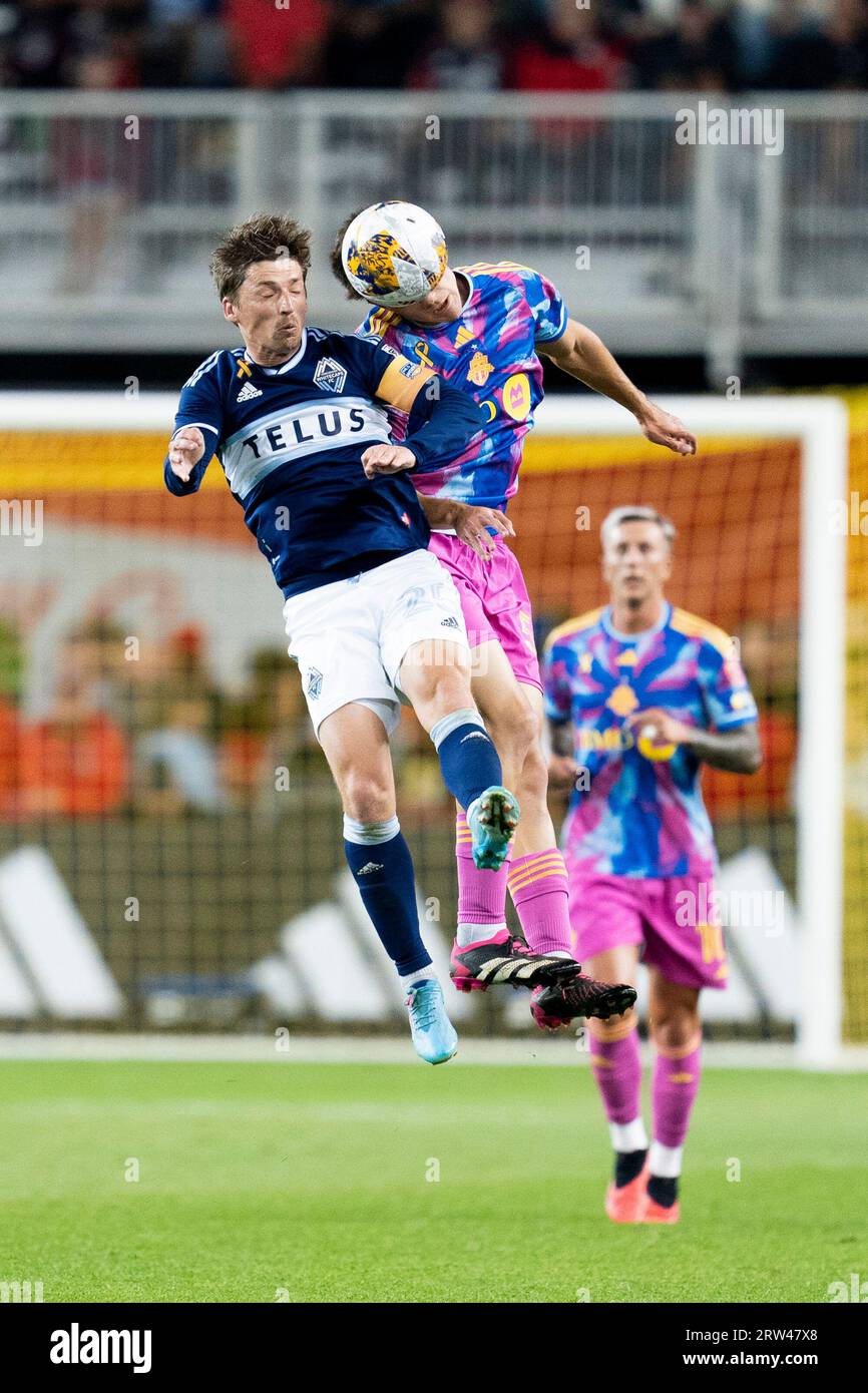 Vancouver Whitecaps midfielder Ryan Gauld, left, and Toronto FC ...