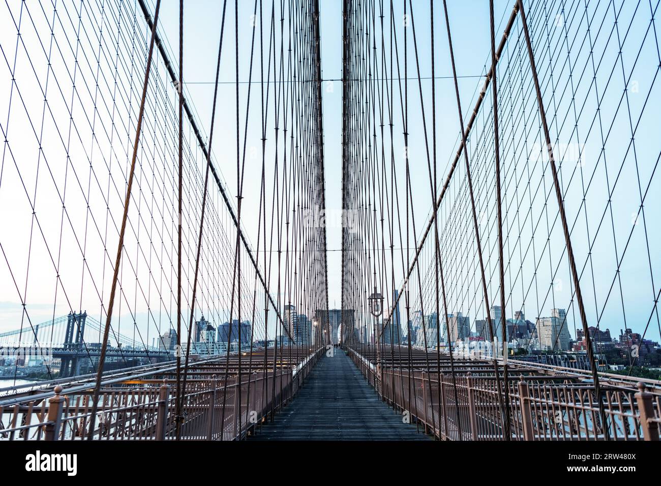 new york city architecture. brooklyn bridge to manhattan. urban ...
