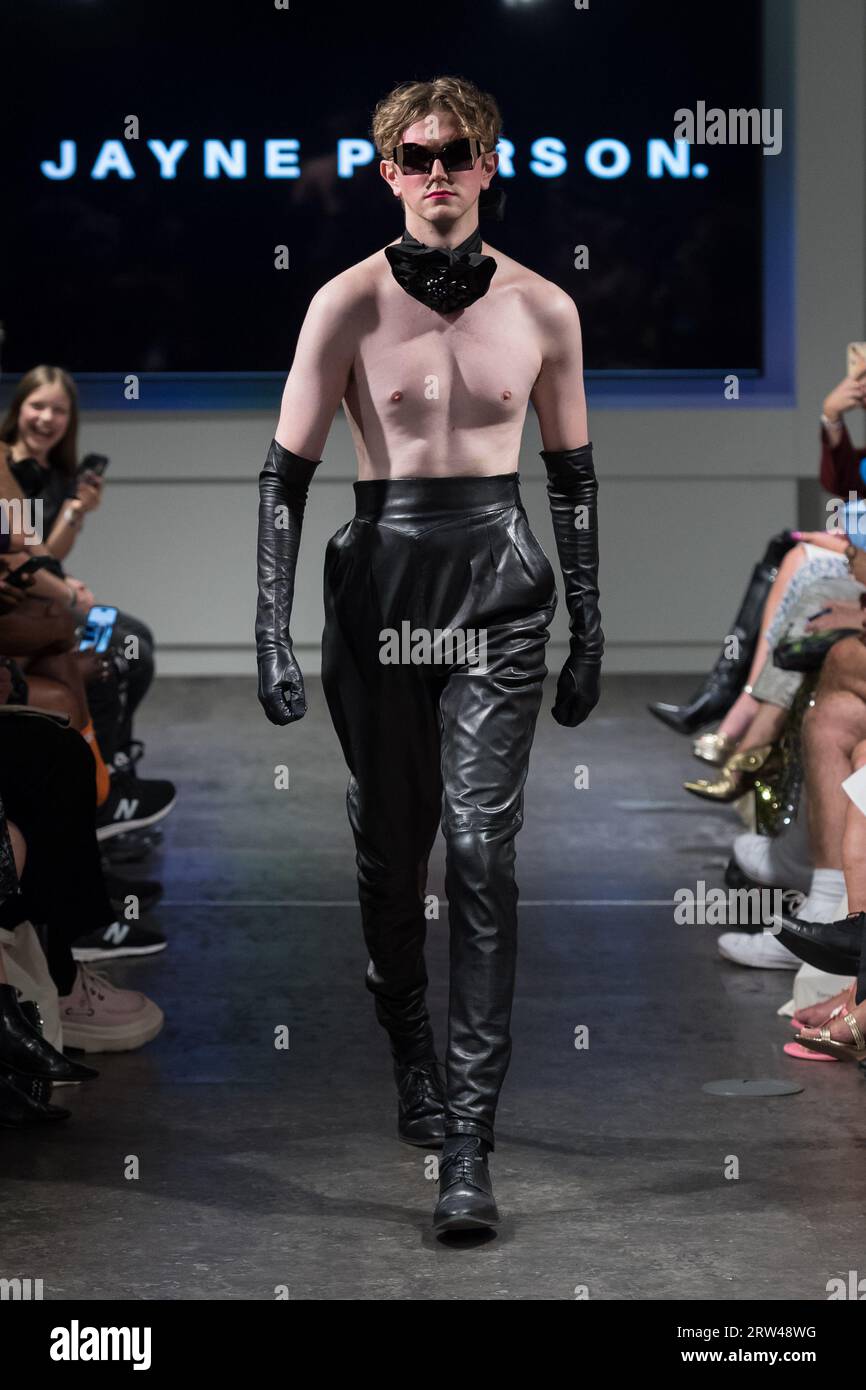 London, UK. 16th September, 2023. A model walks the runway during Jayne ...