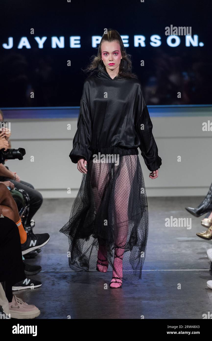 London, UK. 16th September, 2023. A model walks the runway during Jayne ...