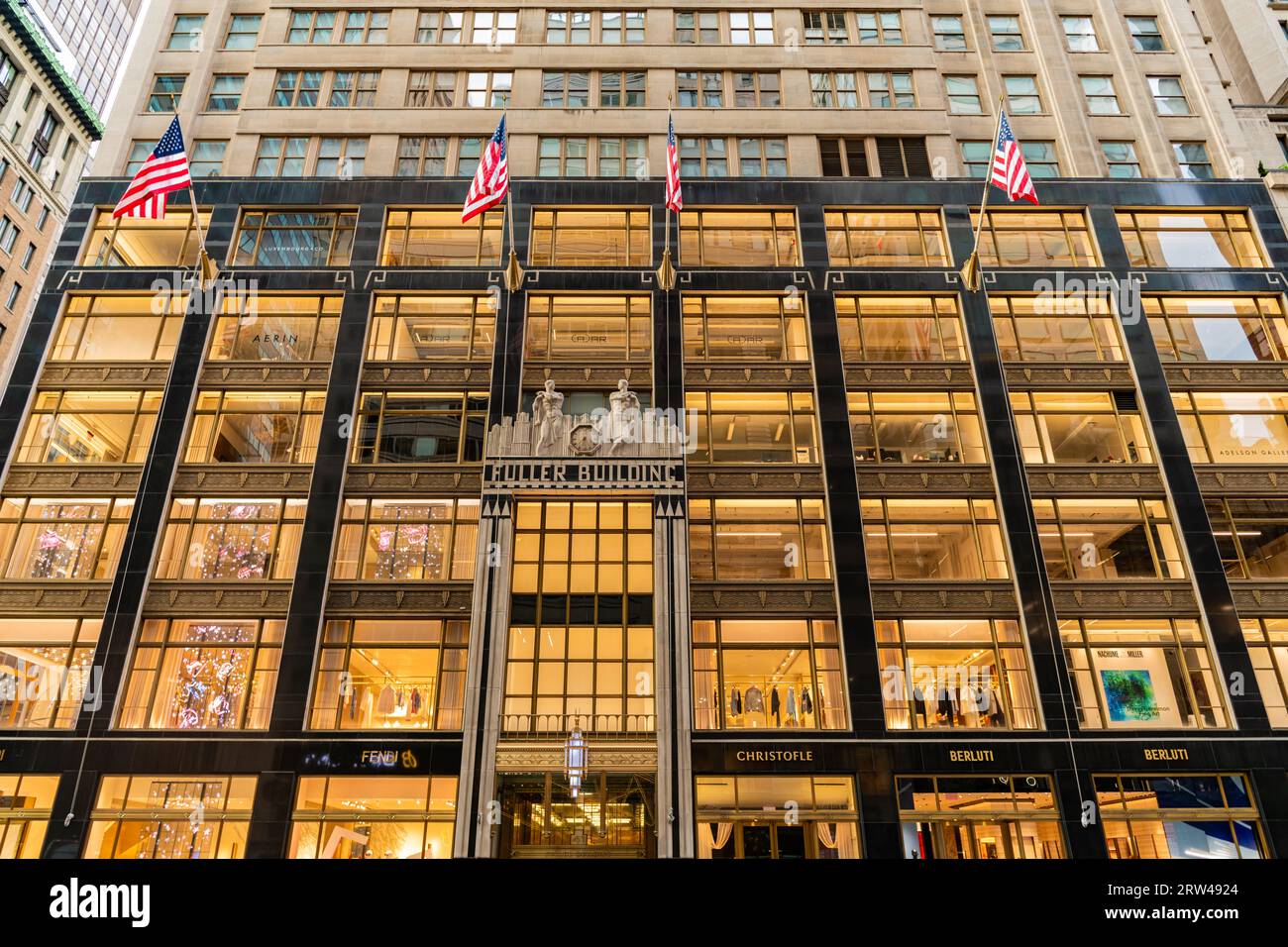 New York City, USA - July 9, 2023: The Flatiron Building or the Fuller ...