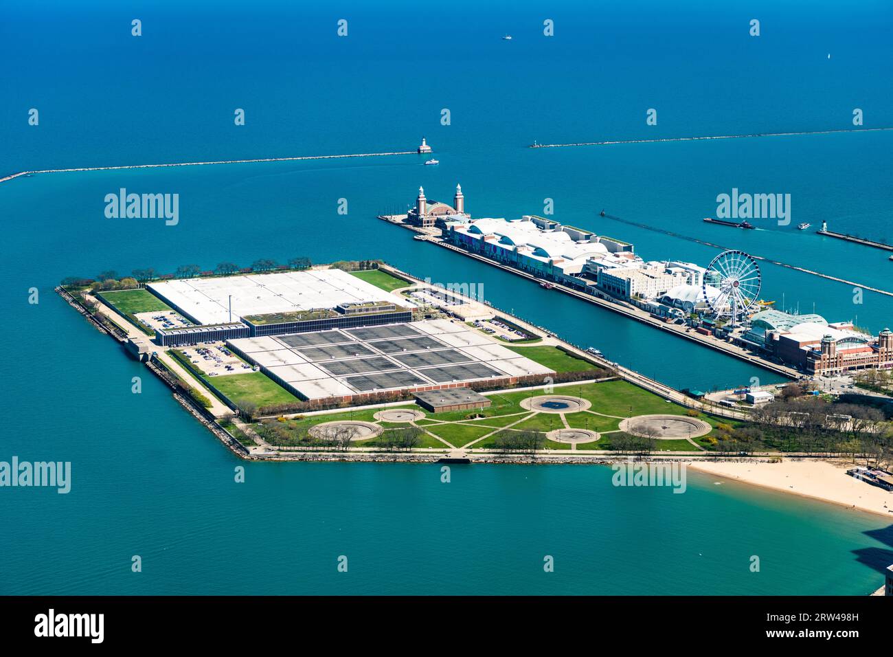 purification plant for water. aerial view on jardine water purification ...