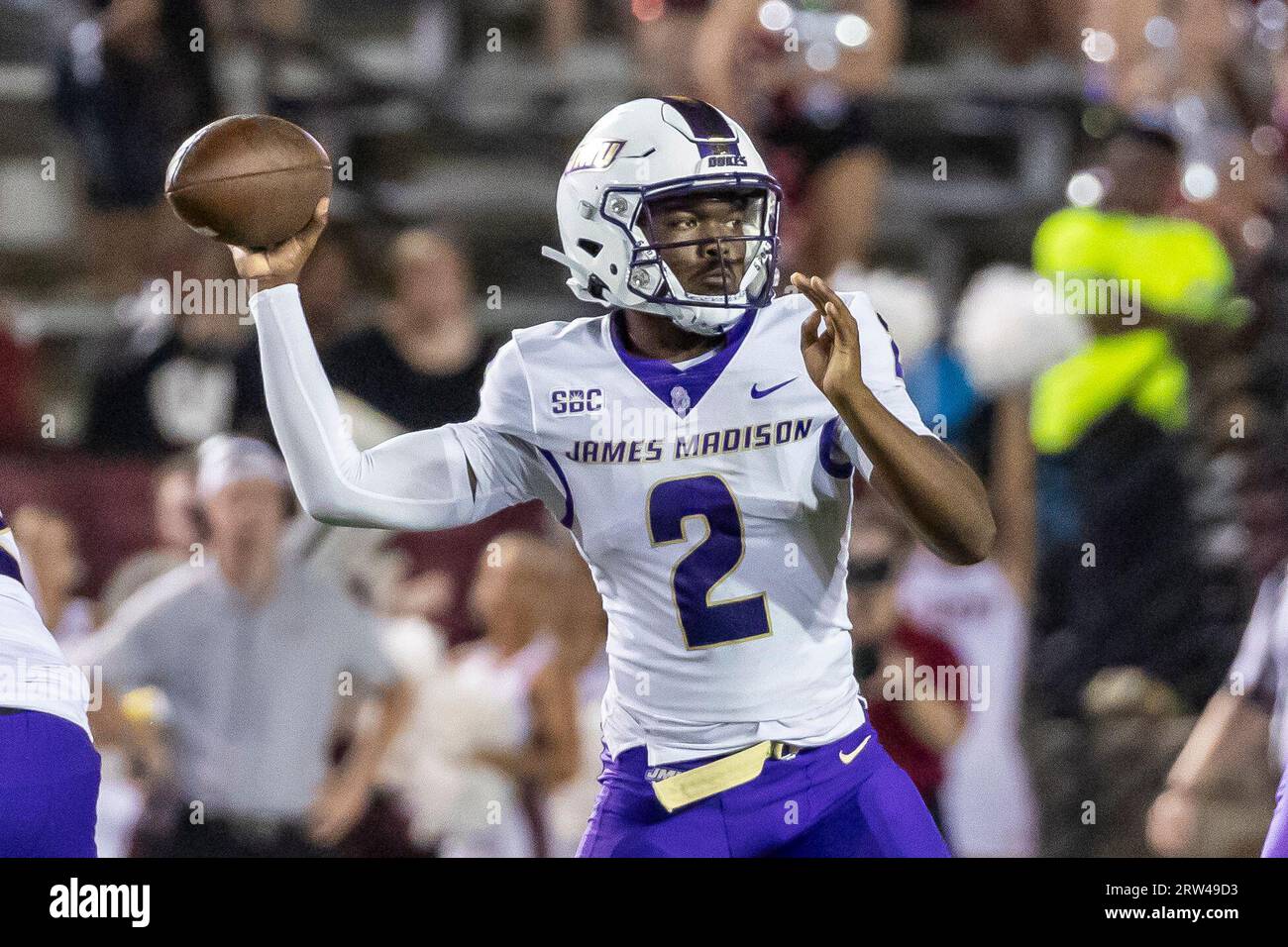 James Madison quarterback Jordan McCloud looks to throw against Troy ...