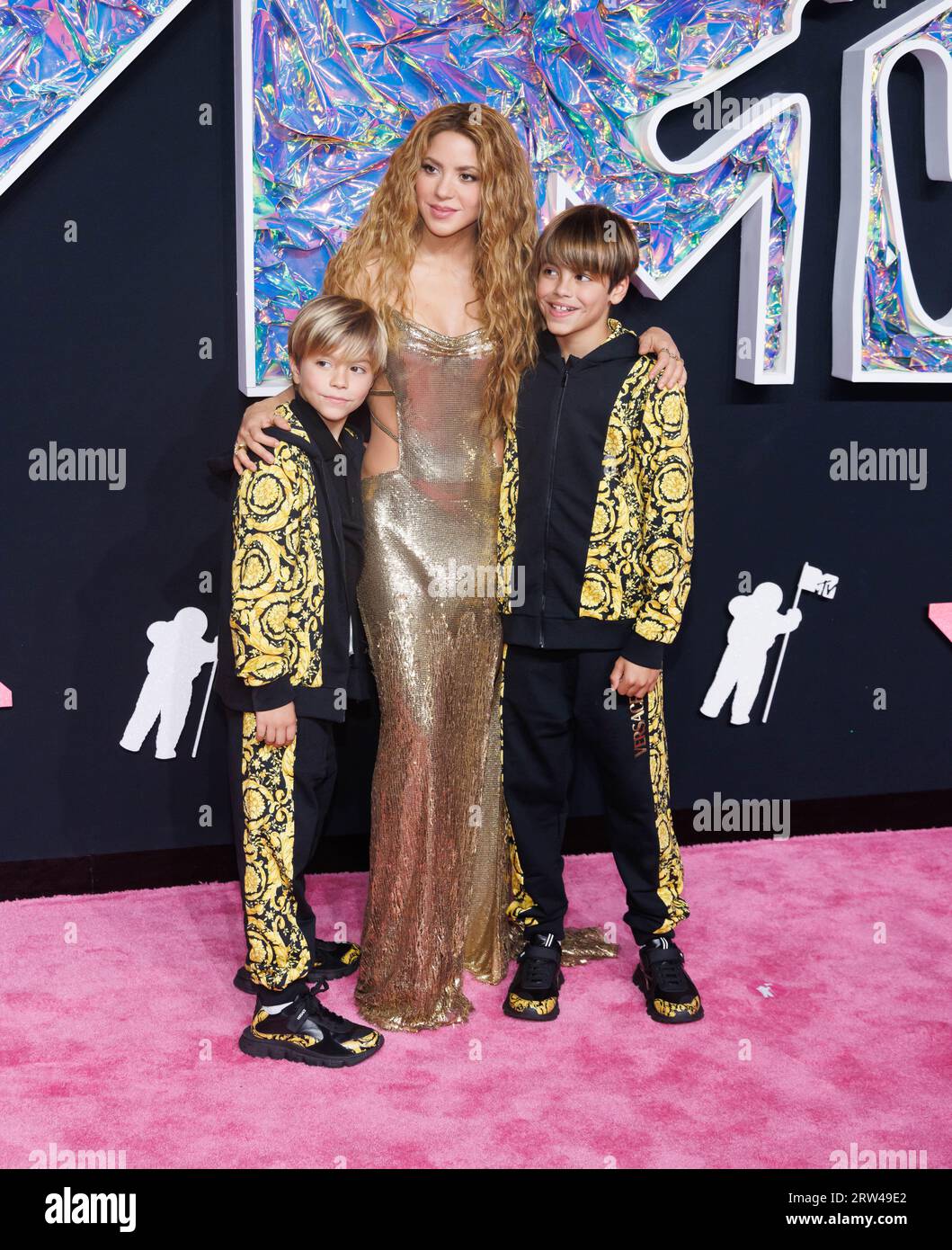 September 16, 2023, Newark, NJ, USA: Sasha Pique, Shakira and Milan ...