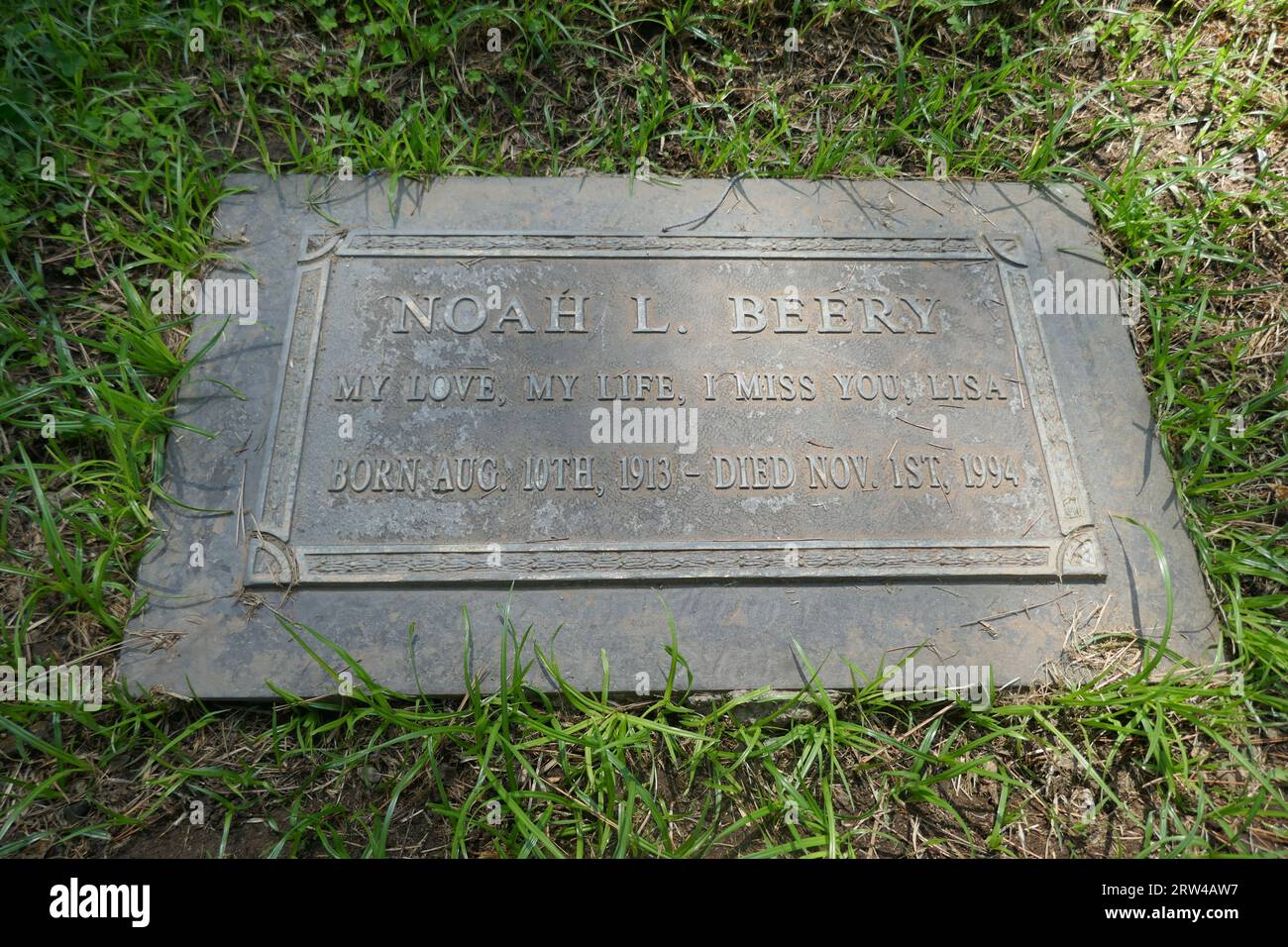 Los Angeles, California, USA 14th September 2023 Actor Noah Beery Grave ...