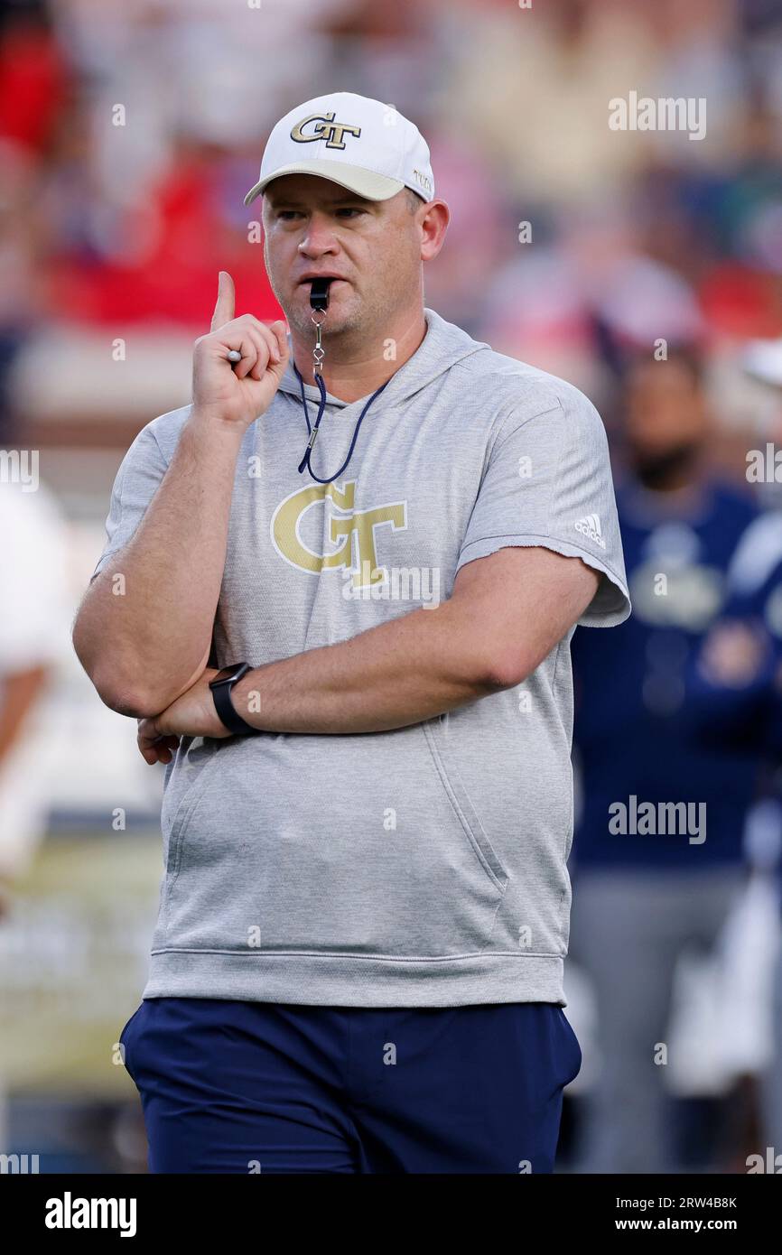 OXFORD, MS - SEPTEMBER 16: Georgia Tech Yellow Jackets head coach Brent ...