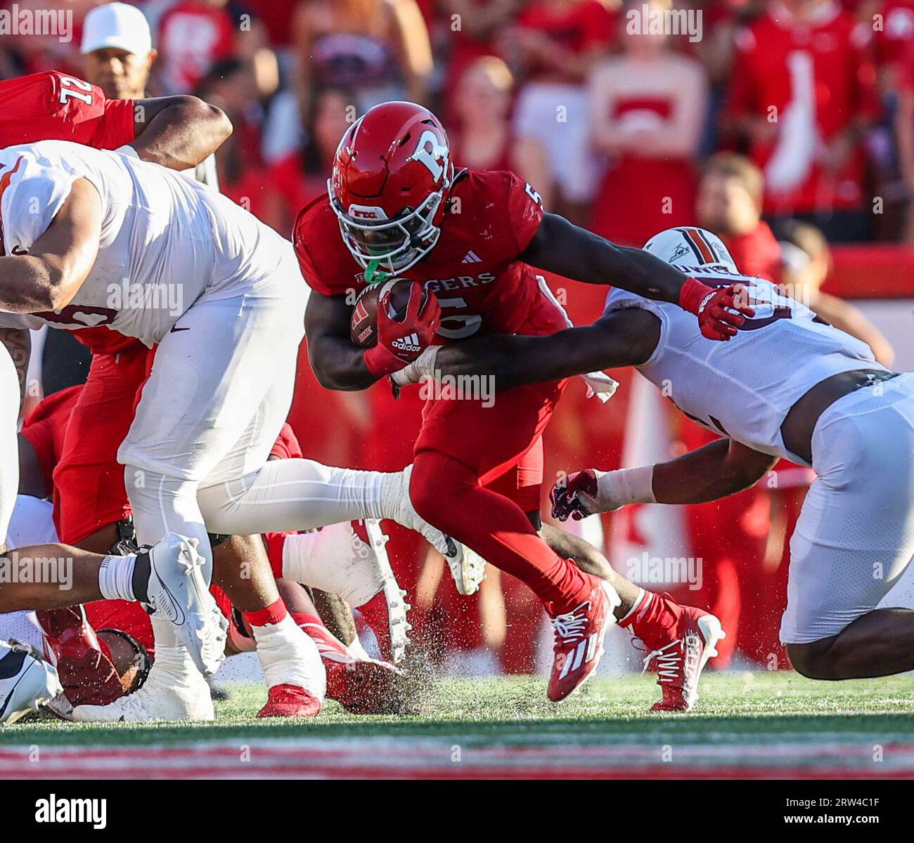 Piscataway, NJ, USA. 16th Sep, 2023. Rutgers Scarlet Knights running ...