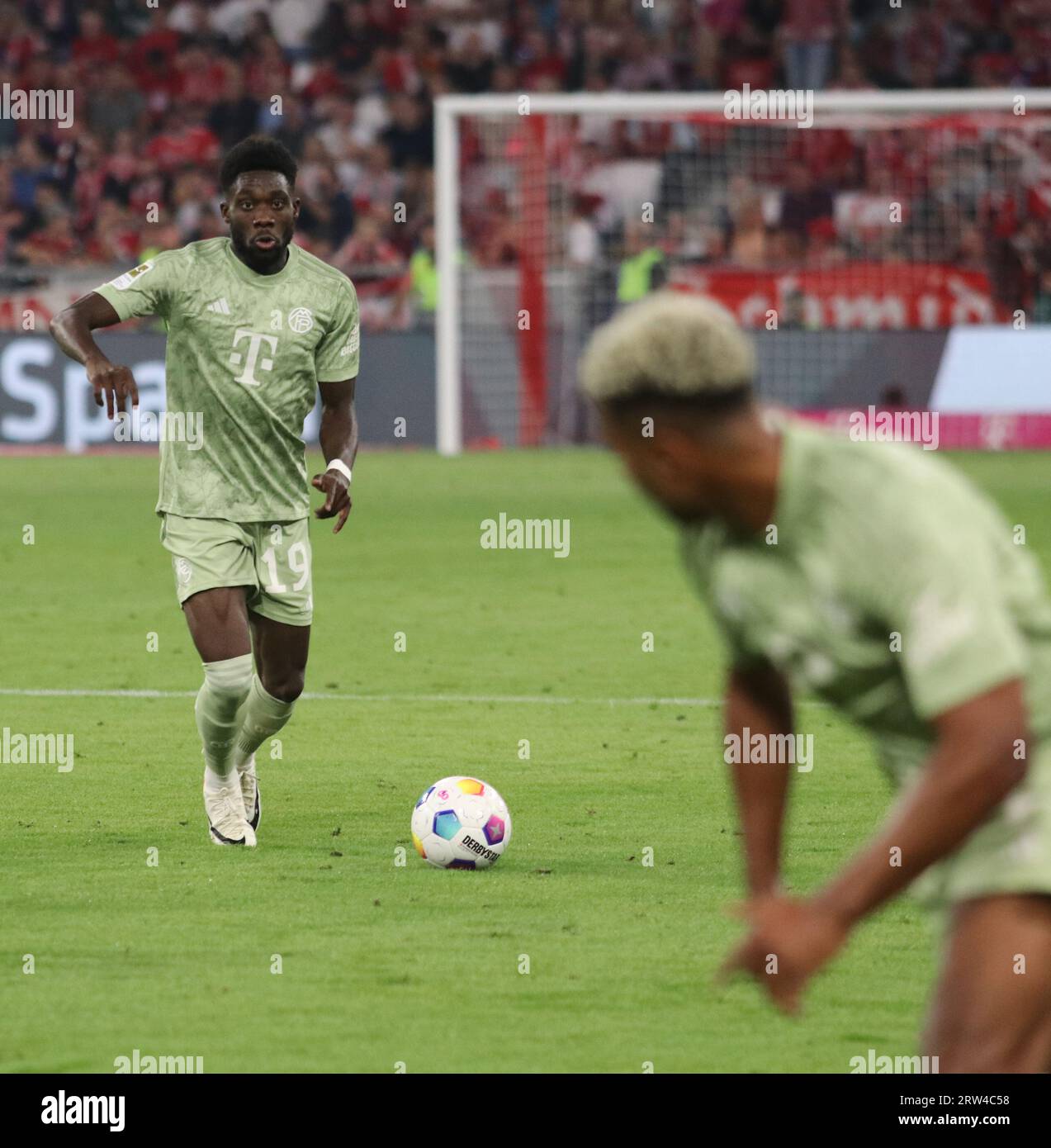MUNICH, Germany. , . 19 Alphonso DAVIS during the Bundesliga Football ...