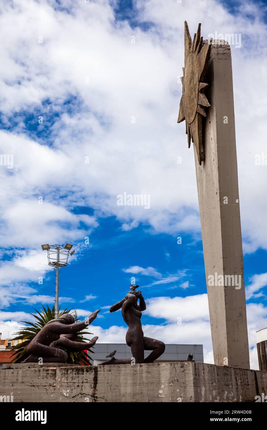 SOGAMOSO, COLOMBIA - AUGUST 2023. El Dorado legend monument at the ...