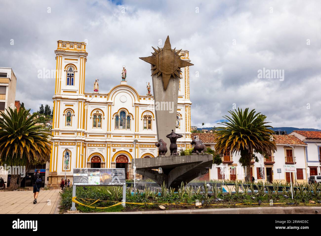 SOGAMOSO, COLOMBIA - AUGUST 2023. El Dorado legend monument at the ...