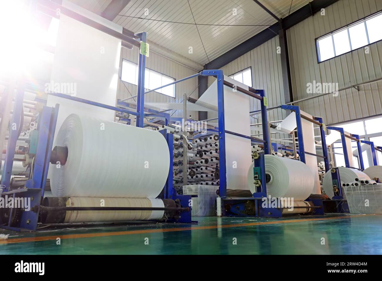 Mechanical equipment in a packaging products processing line, North ...