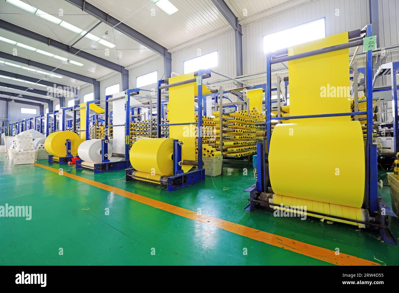 Mechanical equipment in a packaging products processing line, North ...