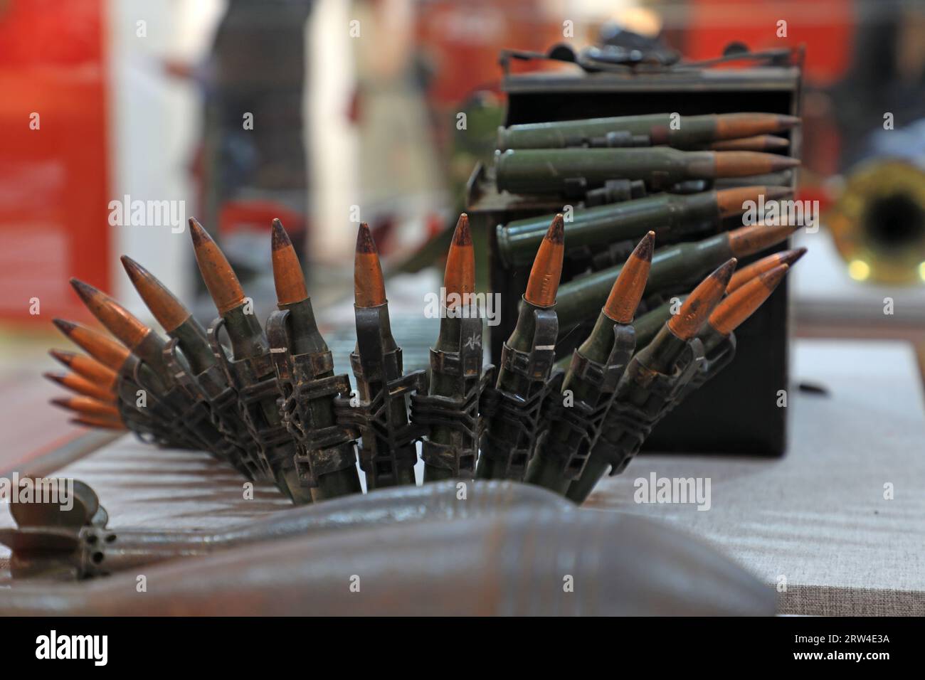 Weapons and equipment used in wars in the last century are in a war ...