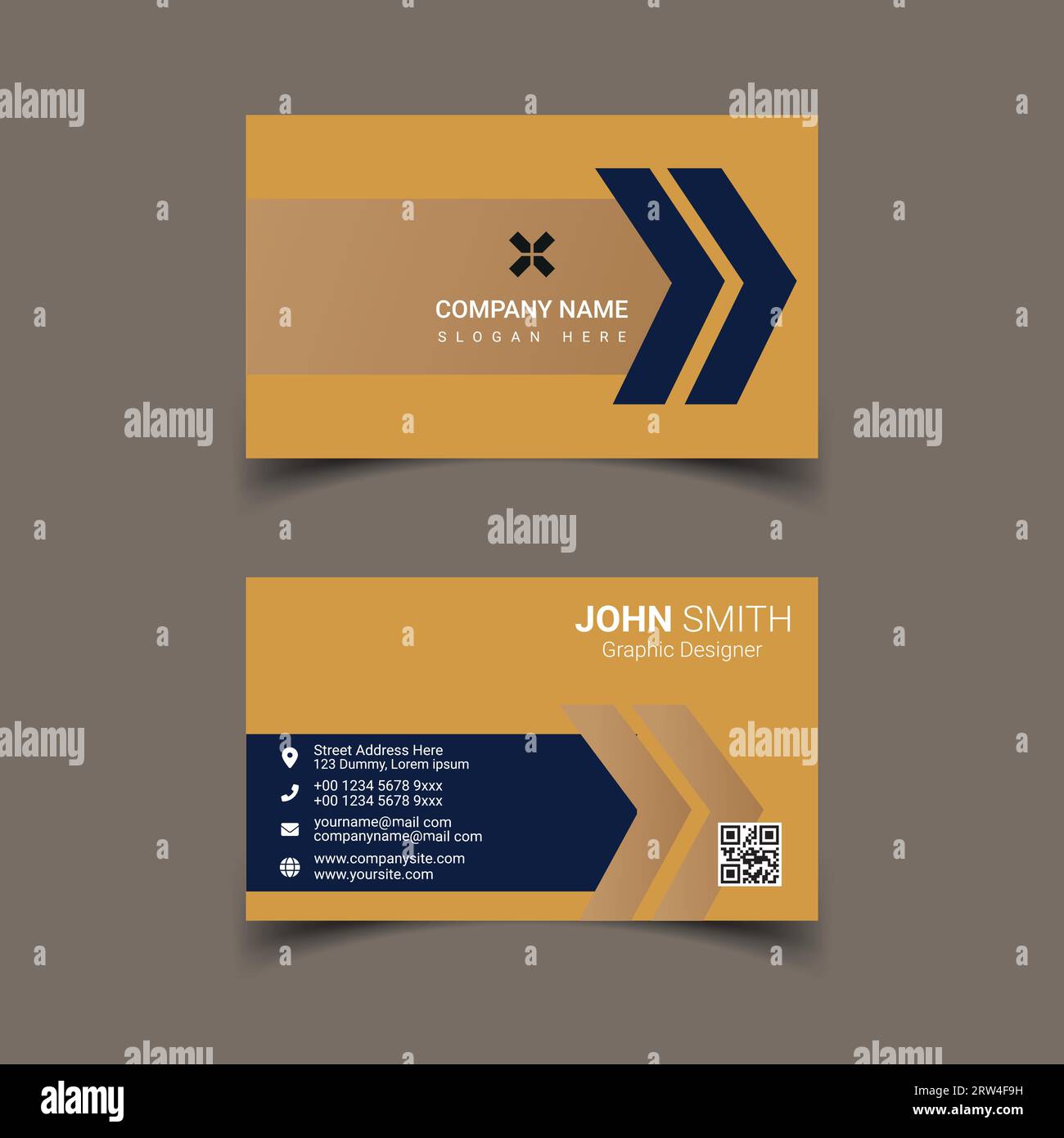 Professional business card design with minimal color. Compatible for ...