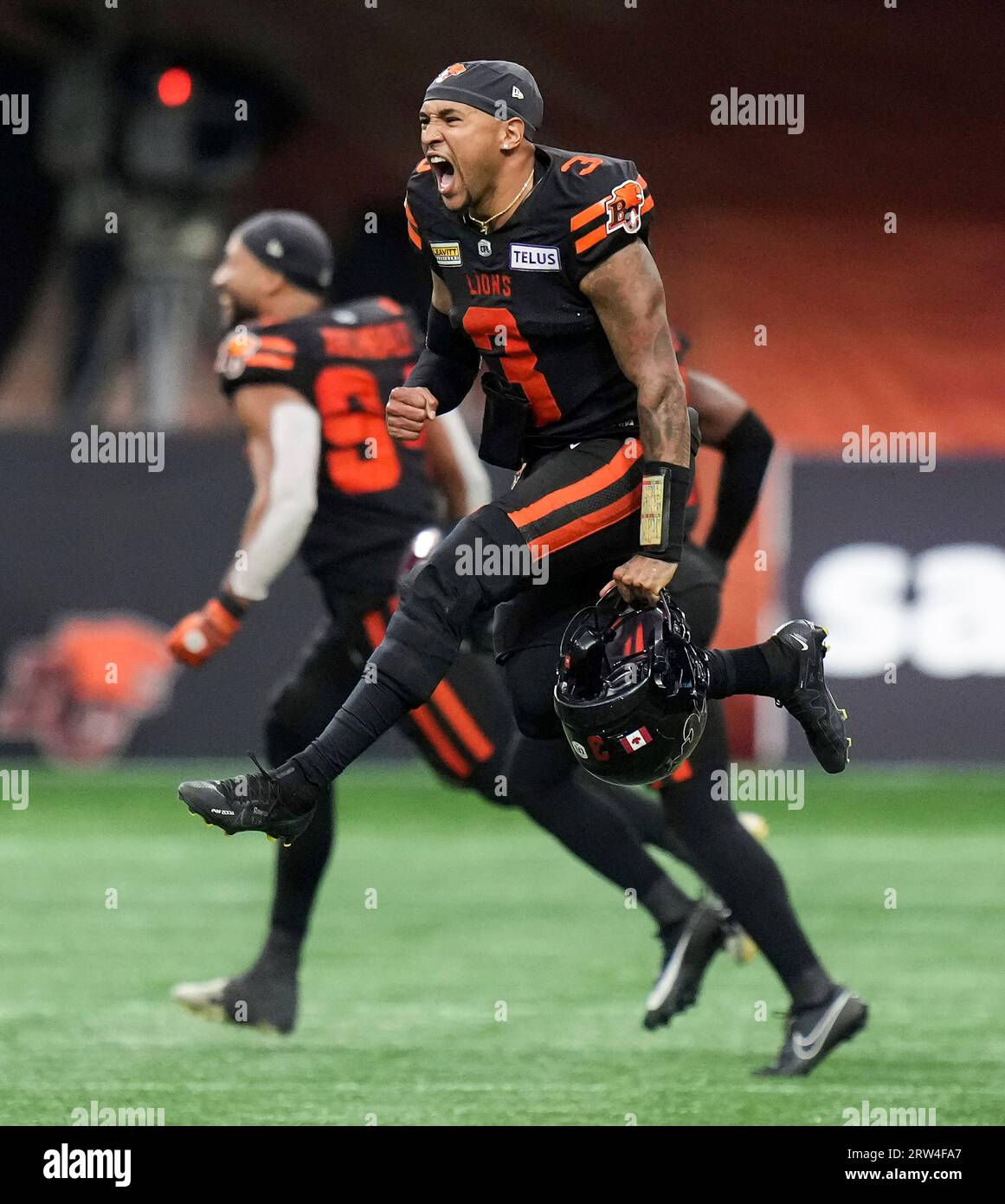 B.C. Lions quarterback Vernon Adams Jr. celebrates after defeating the ...