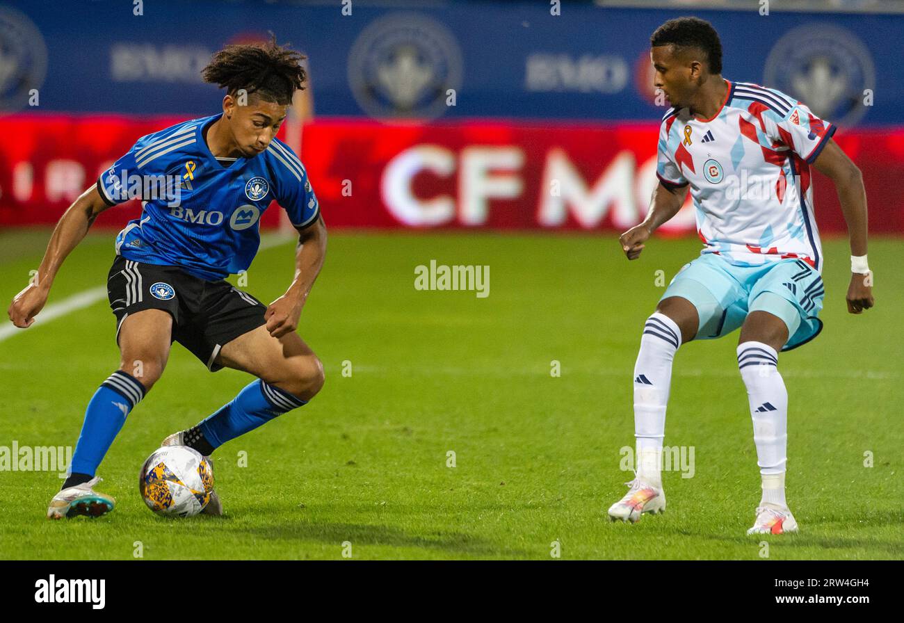 Montreal, Canada. 16th Sep, 2023. CF Montreal Nathan-Dylan Saliba moves ...