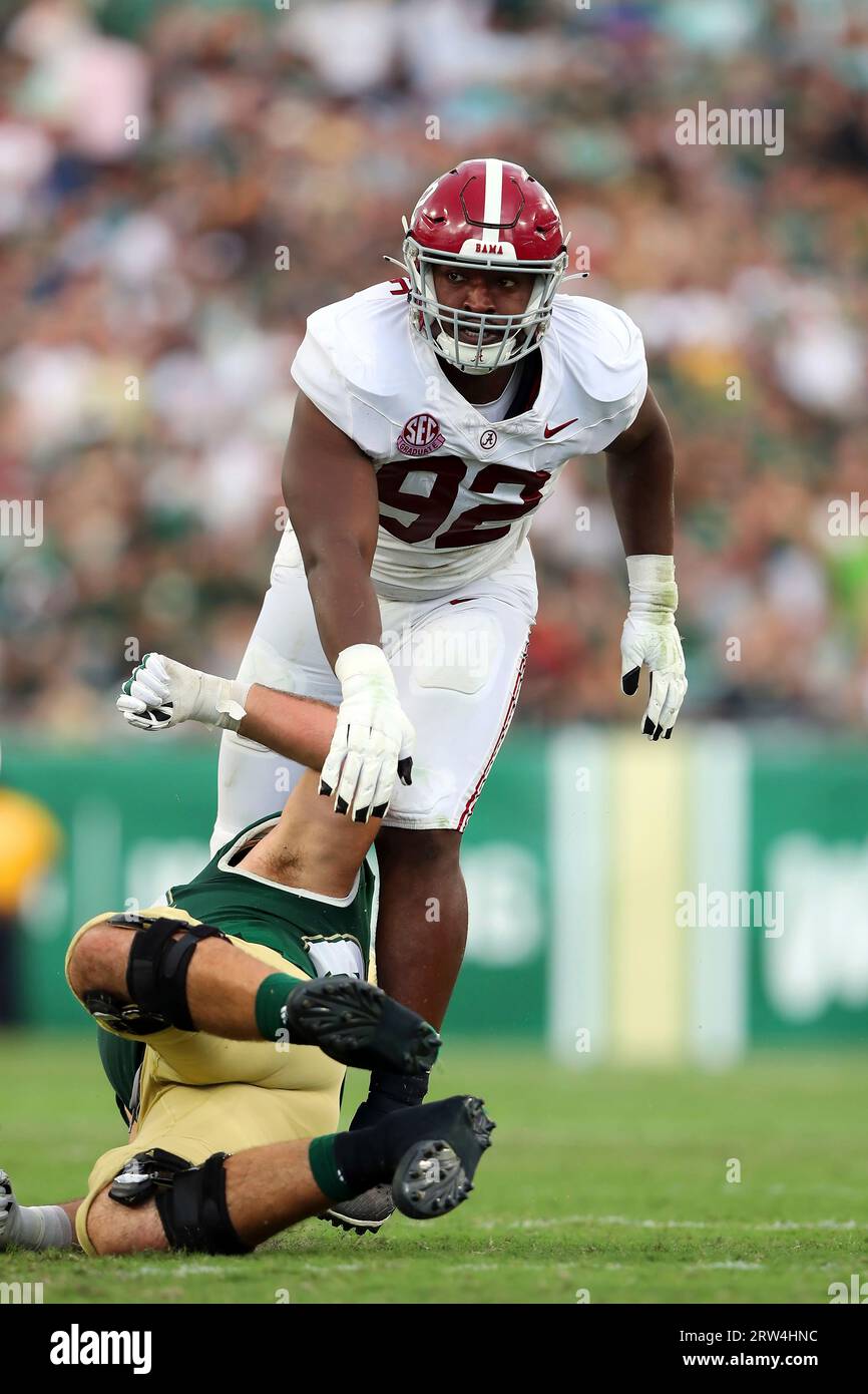 TAMPA, FL - SEPTEMBER 16: Alabama Defensive Lineman Justin Eboigbe (92 ...