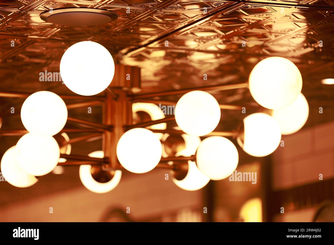 The light bulb is mounted on the ceiling Stock Photo - Alamy
