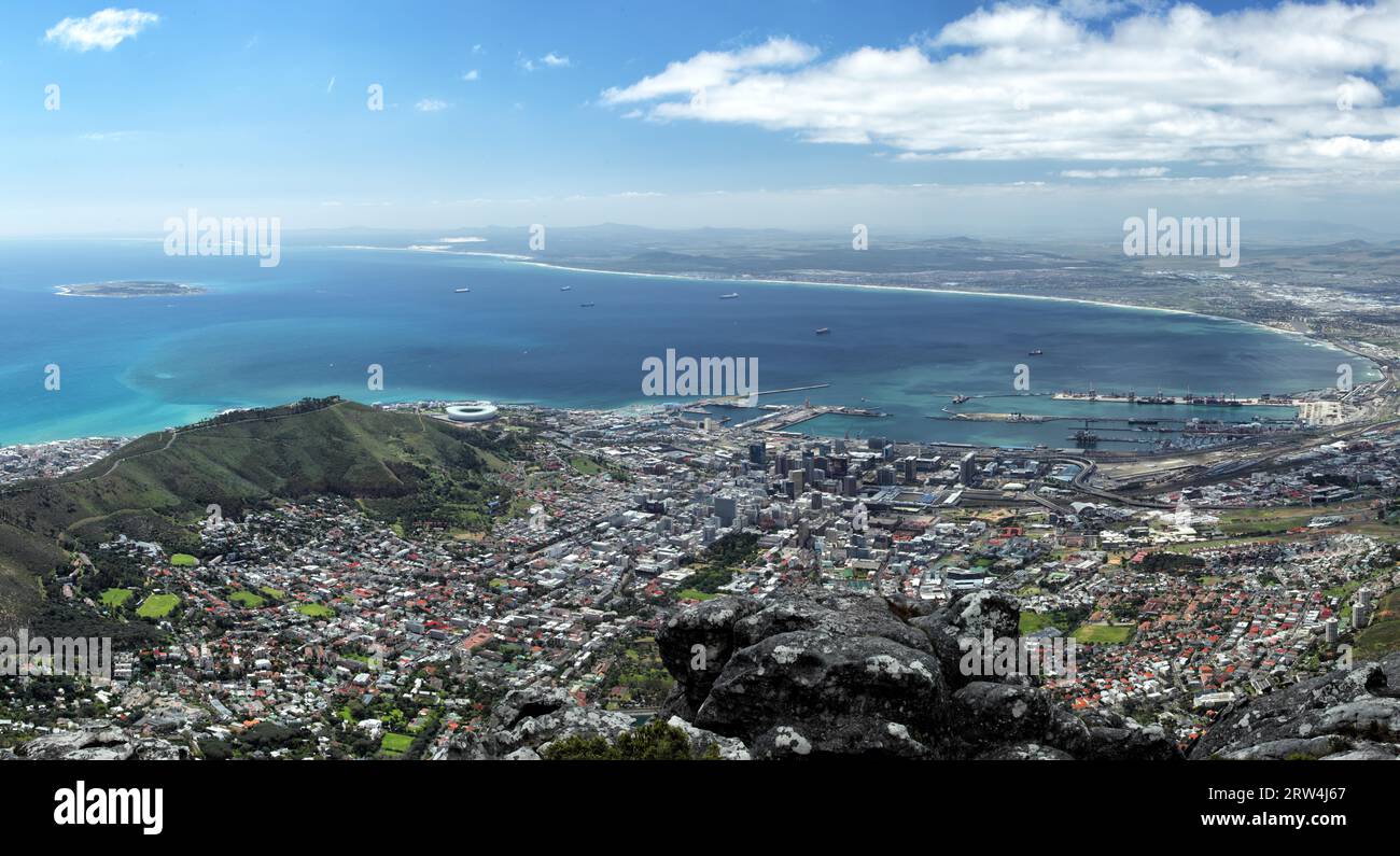 View of Cape Town from Table Mountain Stock Photo - Alamy
