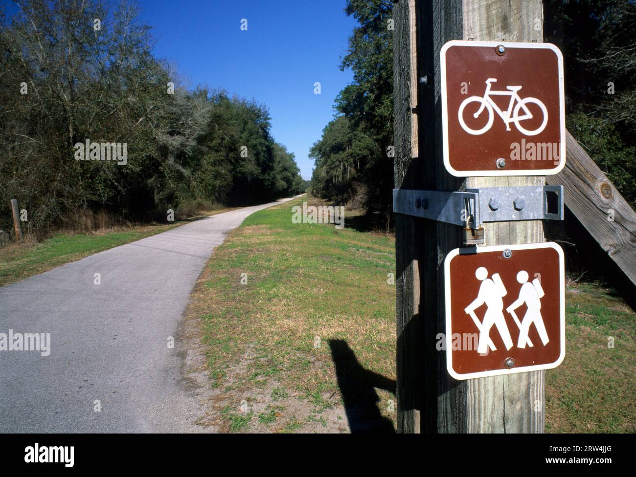 Withlacoochee Trail with user signs, Withlacoochee Trail State Park ...