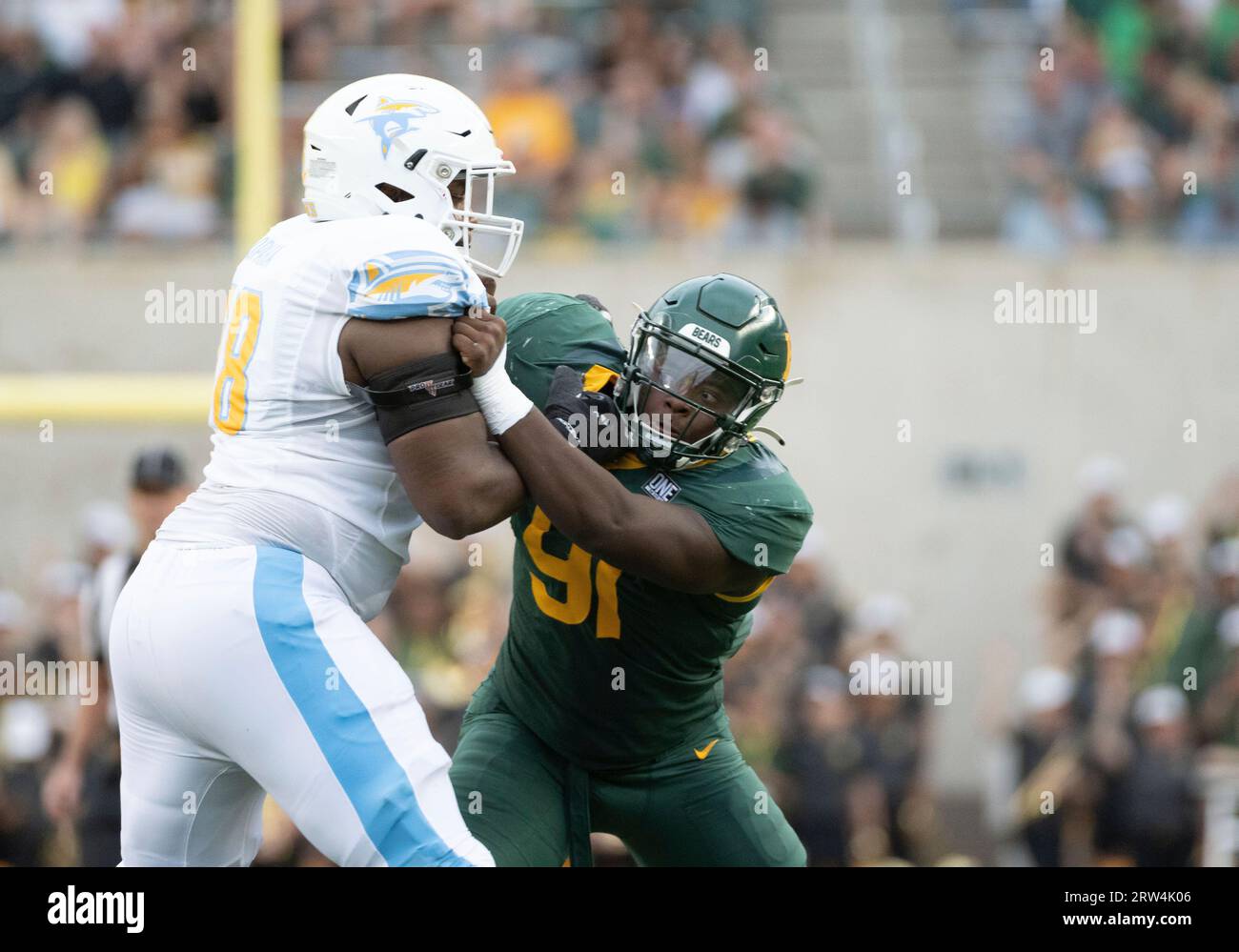 September 16 2023: Long Island Sharks offensive lineman Chinonso Opara ...