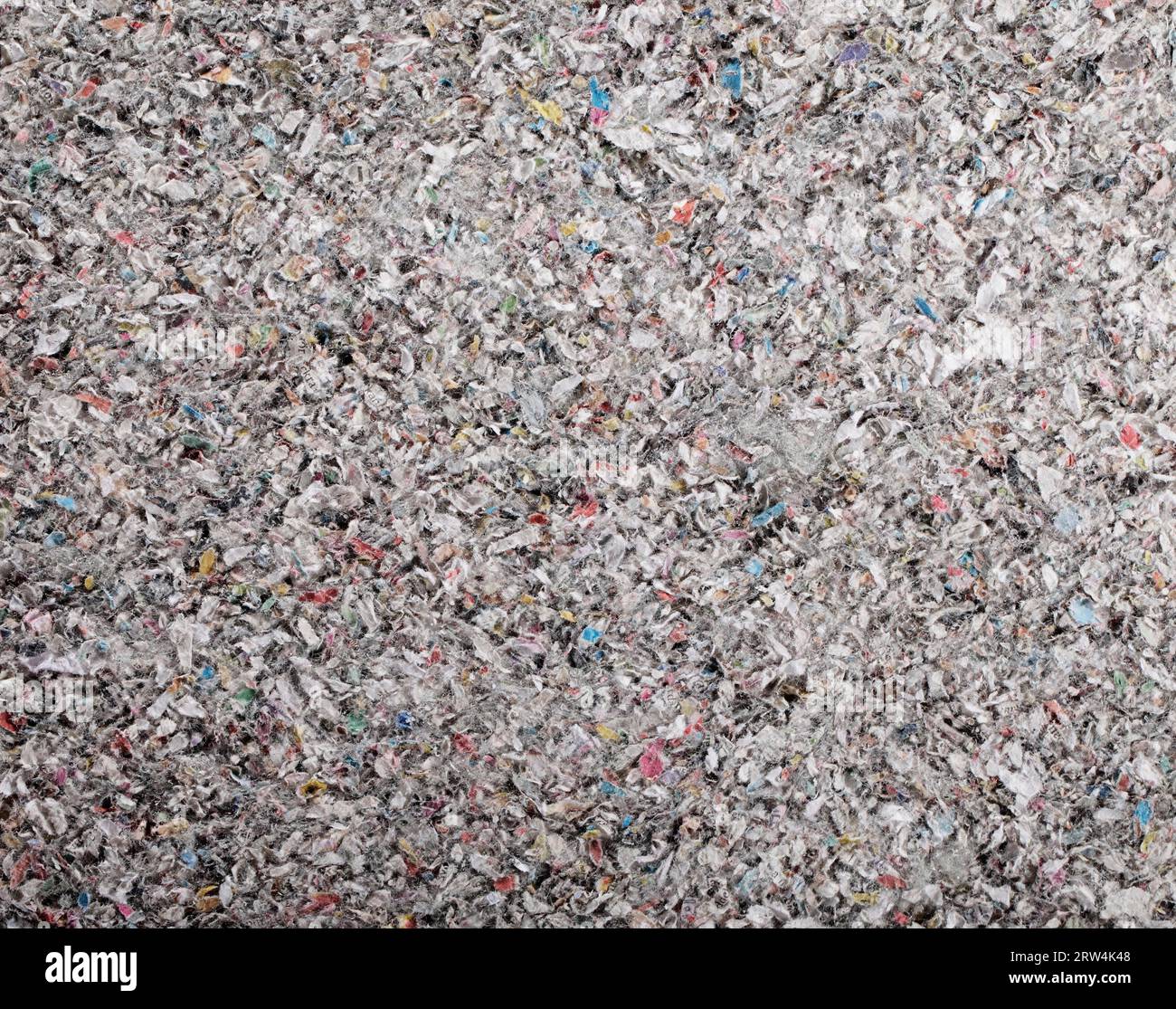 Closeup of cellulose insulation batt panel, made of recycled newspapers ...