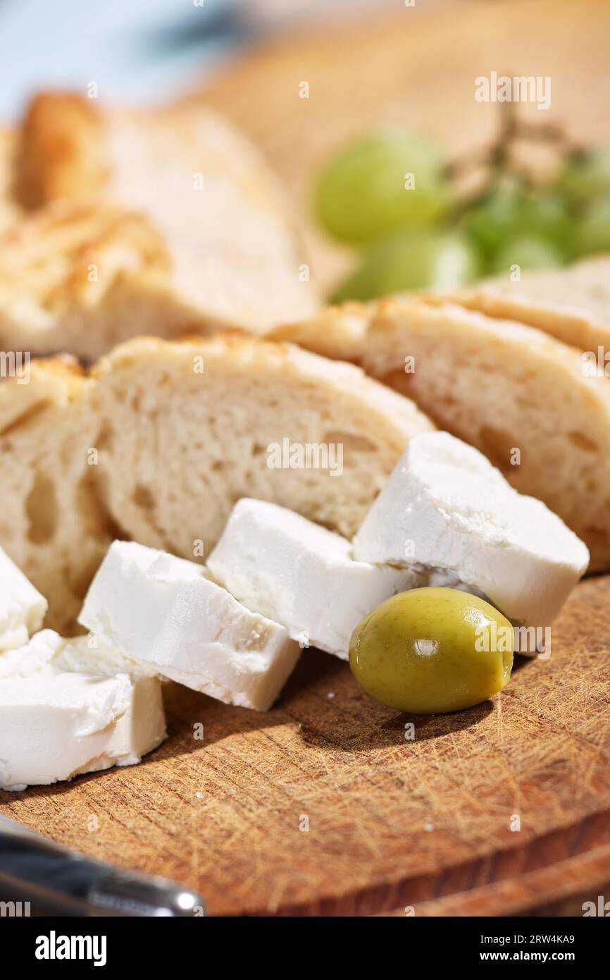 Cream cheese rolls on slices of white bread Stock Photo - Alamy