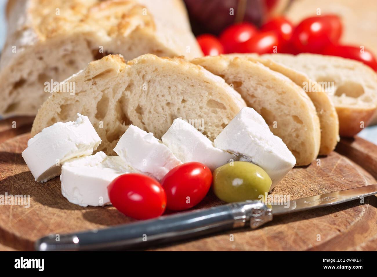 Cream cheese rolls on slices of white bread Stock Photo - Alamy