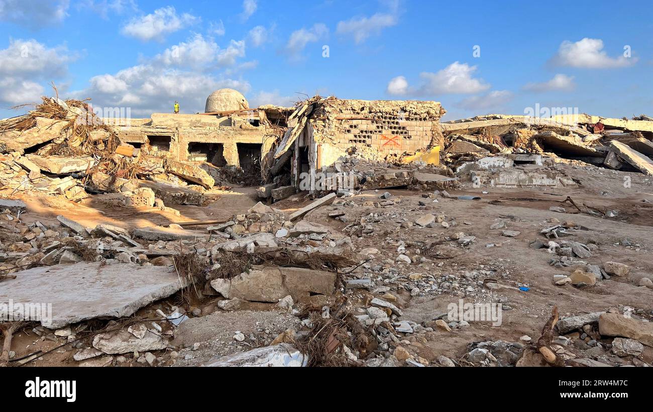 Derna, Libya. 16th Sep 2023. This photo taken on Sept. 16, 2023 shows a ...