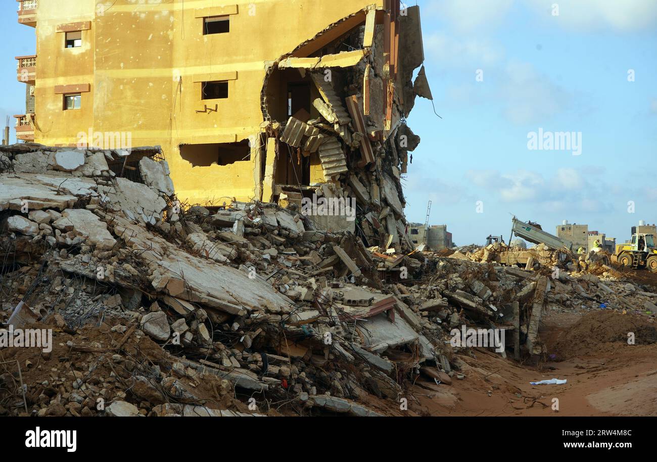 Derna, Libya. 16th Sep 2023. This photo taken on Sept. 16, 2023 shows a ...