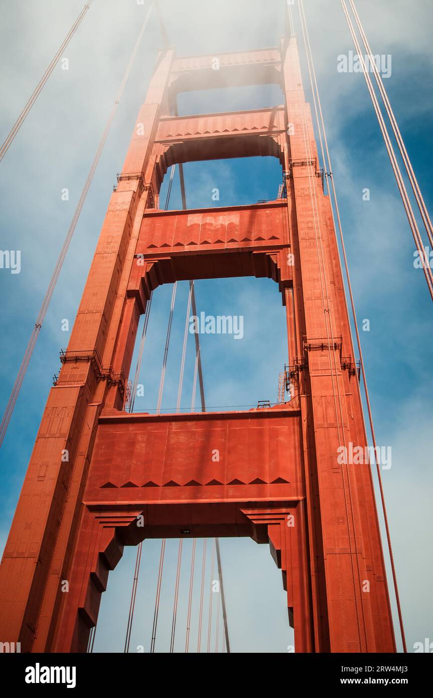 Golden Gate Bridge in San Francisco, California, USA pier Stock Photo ...