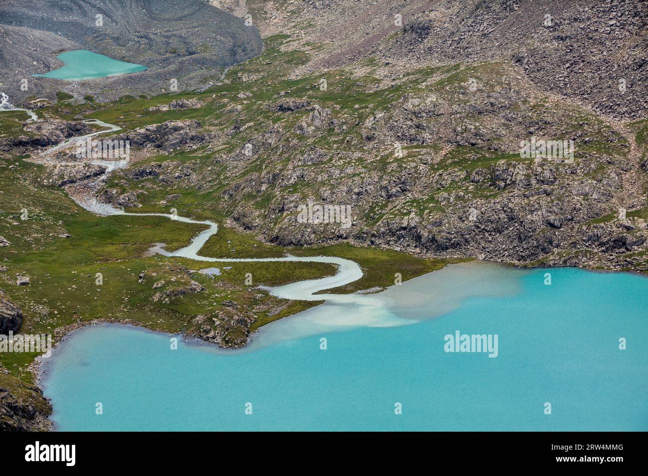 Ala-Kul and small heart-shaped lakes, Tien Shan mountains, SKyrgyzstan ...