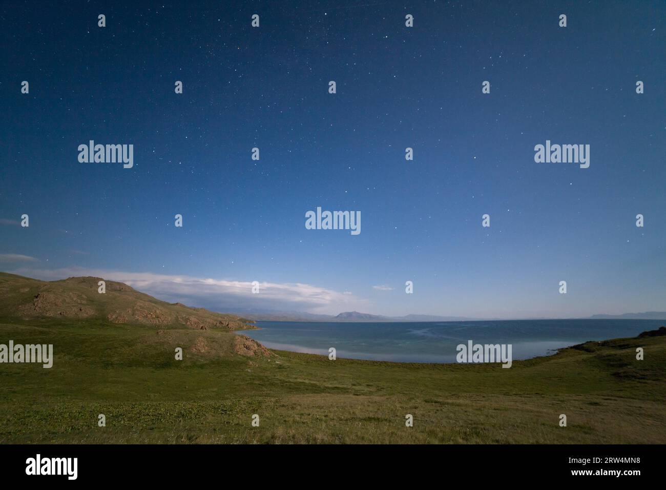 Song-Kul lake at night, Kyrgyzstan Stock Photo - Alamy