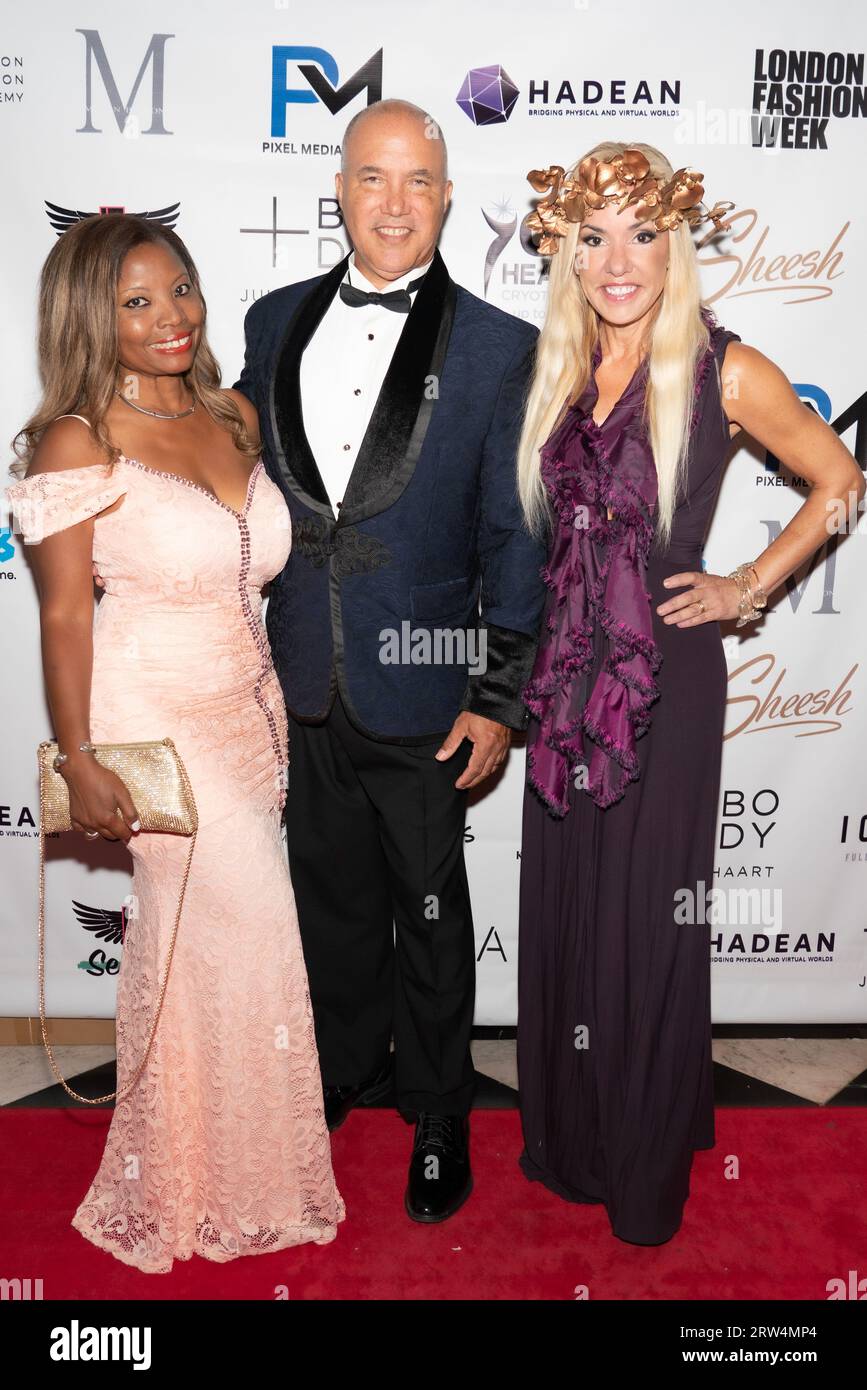 Maggie Delaney, Hubert Delaney and Luciana Pampalone attends the Malan ...
