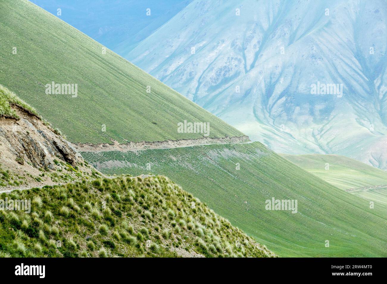 Wonderful road in majestic Tien Shan mountains, Kyrgyzstan Stock Photo ...
