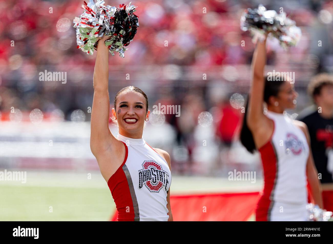 Columbus, Ohio, USA. 16th Sep, 2023. Ohio State Buckeyes cheerleaders in action during the game ...