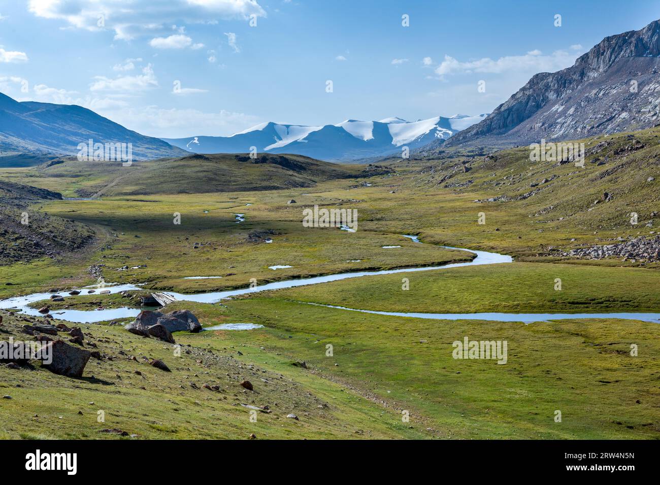 River in mountain valley. Tien Shan, Kirgizstan Stock Photo - Alamy