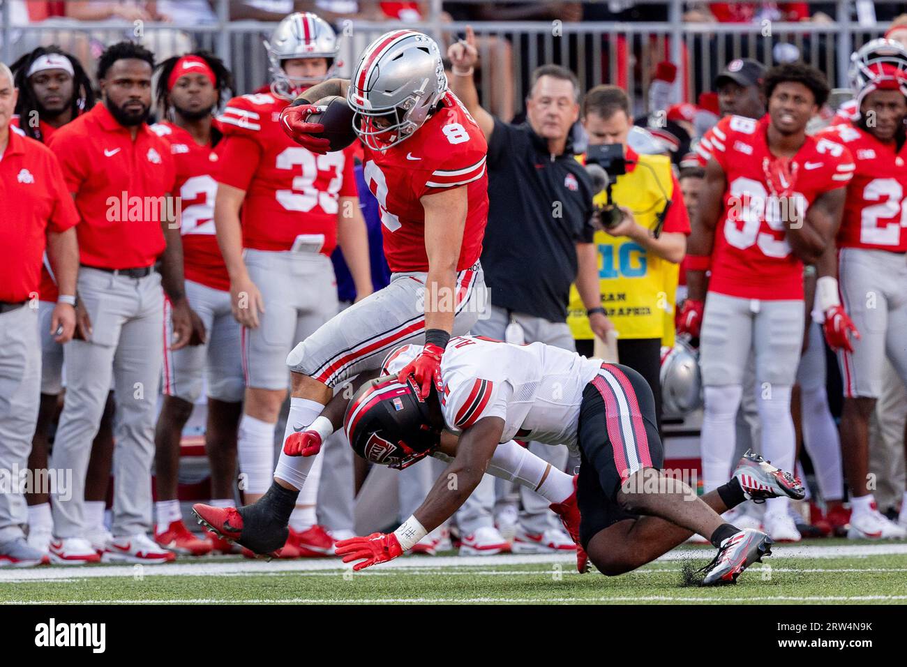 Columbus, Ohio, USA. 16th Sep, 2023. Ohio State Buckeyes tight end Cade ...