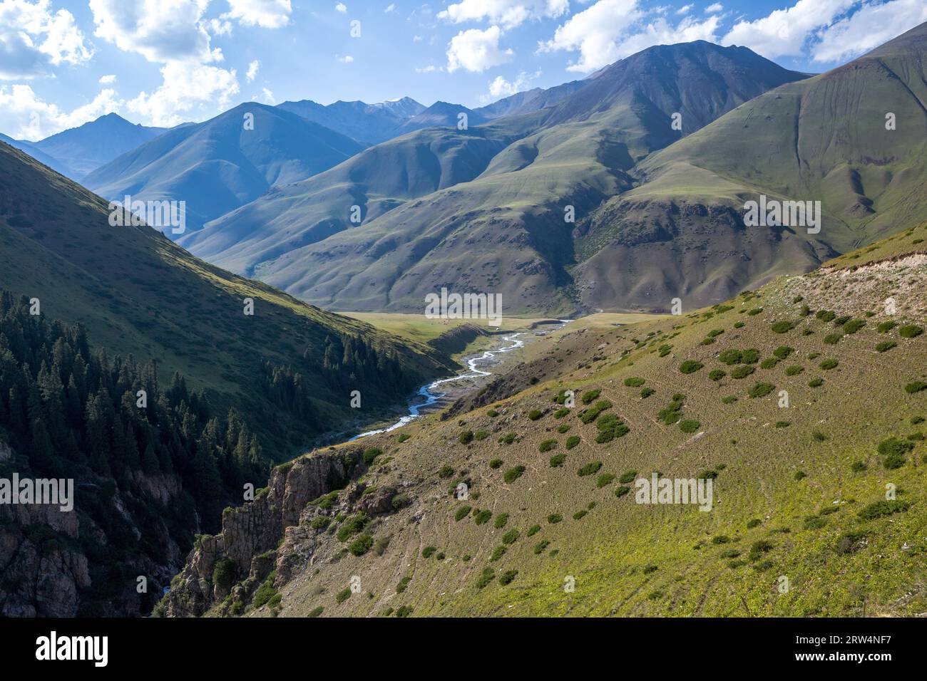 Valley of Chong-Kemin river. Tien Shan, Kyrgyzstan Stock Photo - Alamy