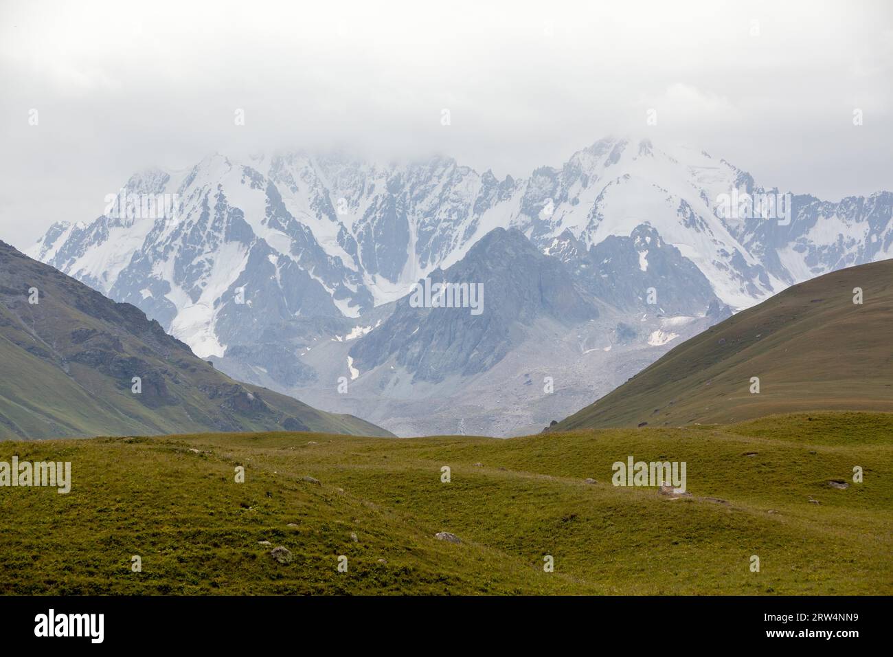 Chok-tal mountain, the highest peak of Kungey alatau. Tien Shan ...