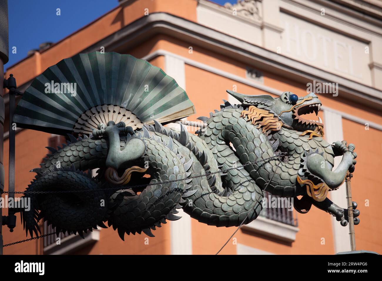 Chinese dragon on 19th century House of Umbrellas (Casa Bruno Cuadros ...