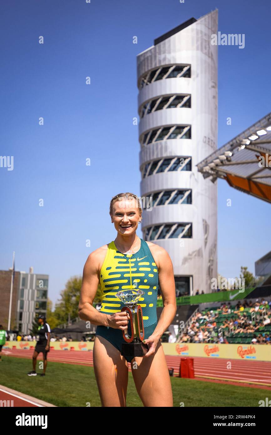 Katie Moon (USA) wins the Women’s Pole Vault at the Diamond League ...