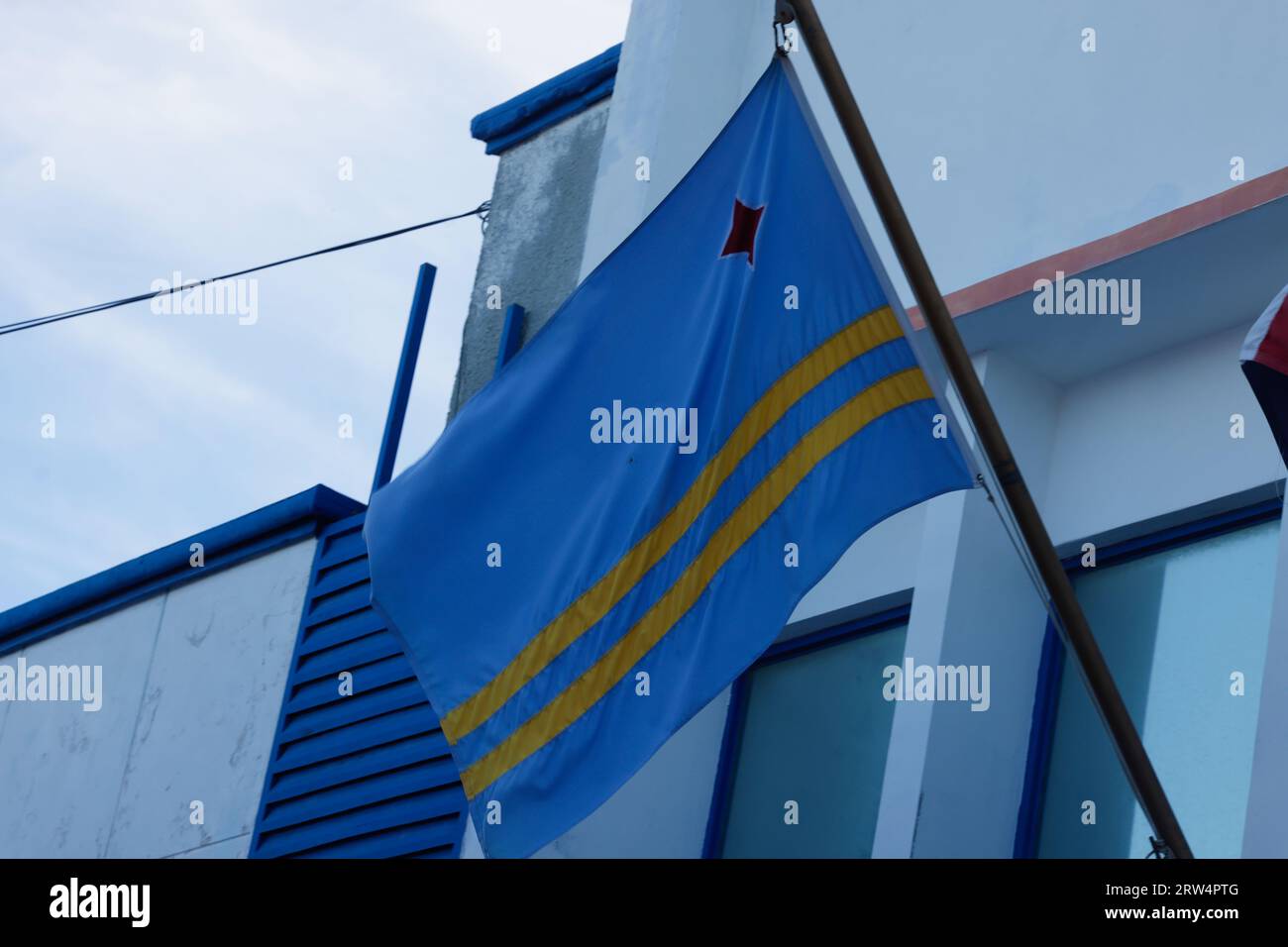 Aruba flag wave hi-res stock photography and images - Alamy