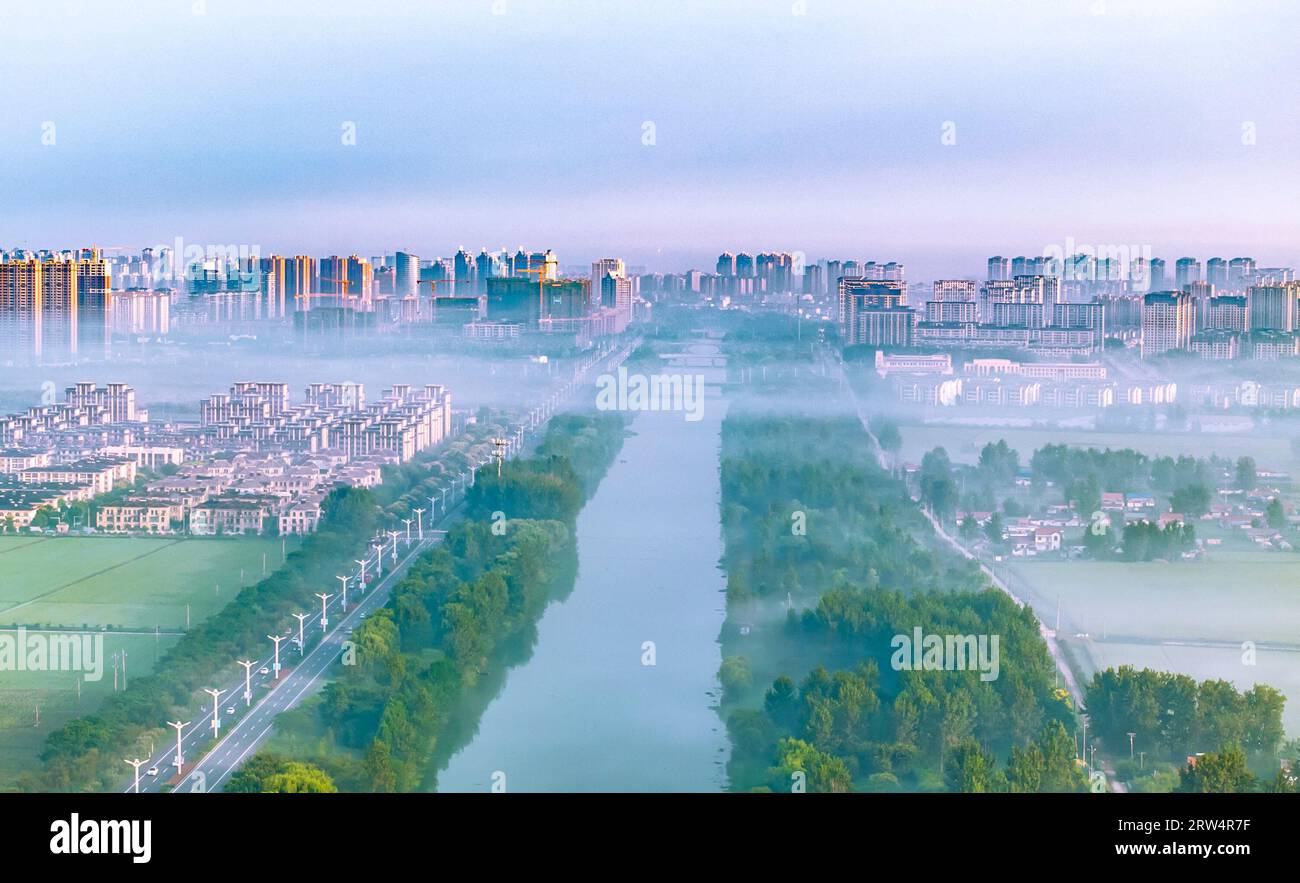 Suqian, China. 17th Sep, 2023. The thousand-year-old Bian river is ...