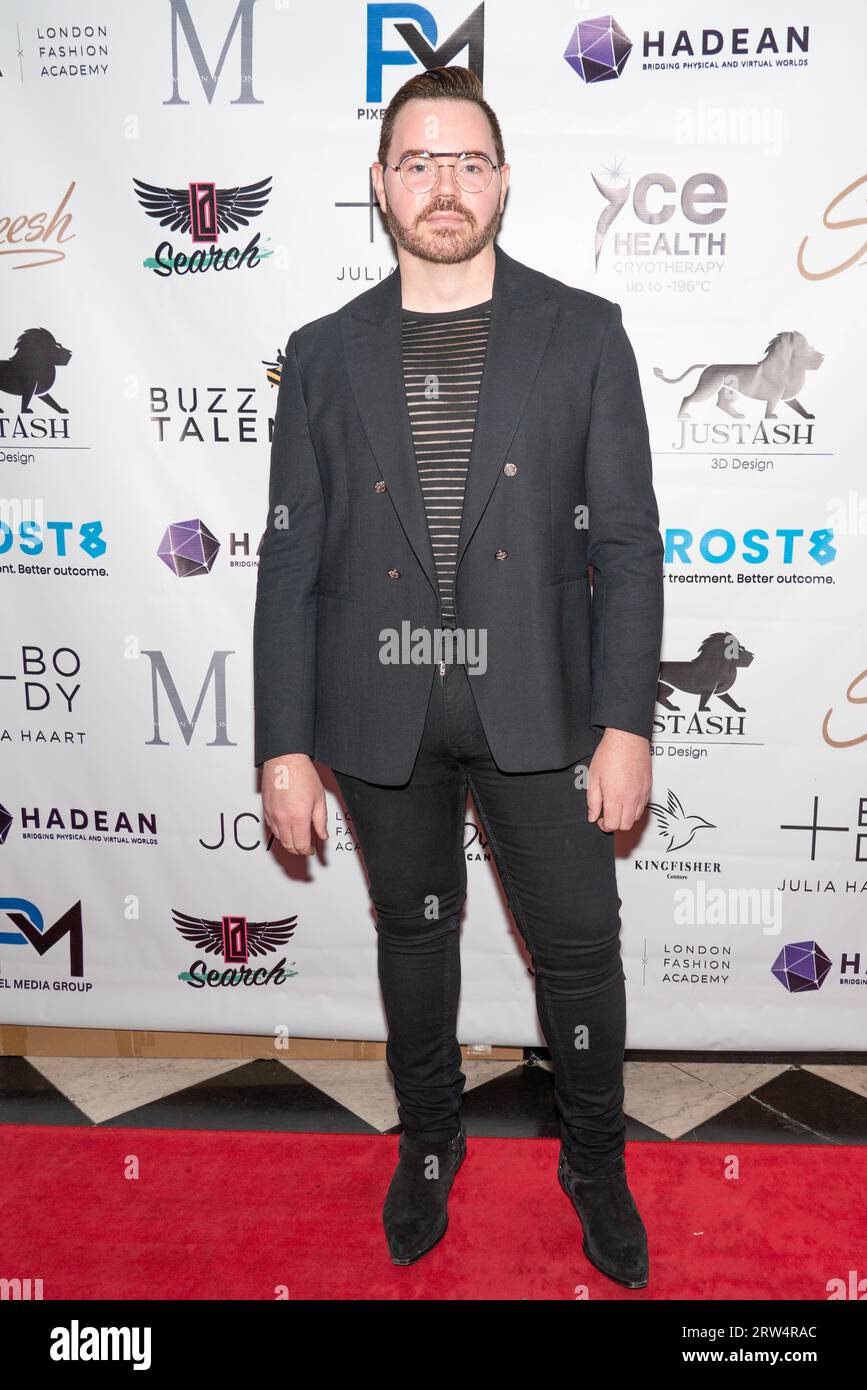 Robert Brotherton attends the Malan Breton London Fashion Week SS24 ...