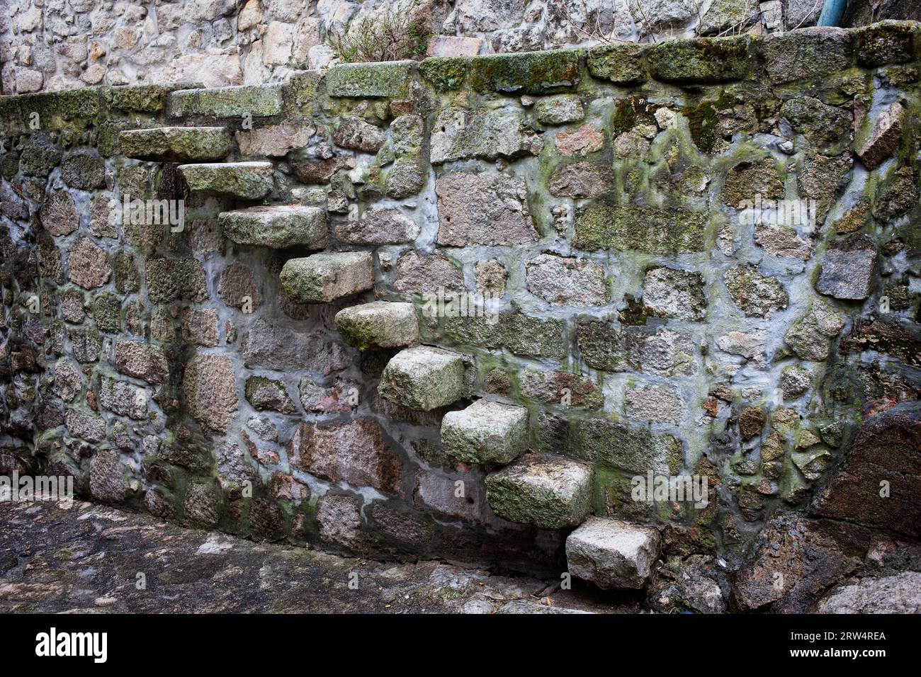 Close up old stone stair hi-res stock photography and images - Alamy